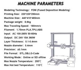 Creality Ender 3 220 220 250 Mm Affordable 3D Printer Reprap me